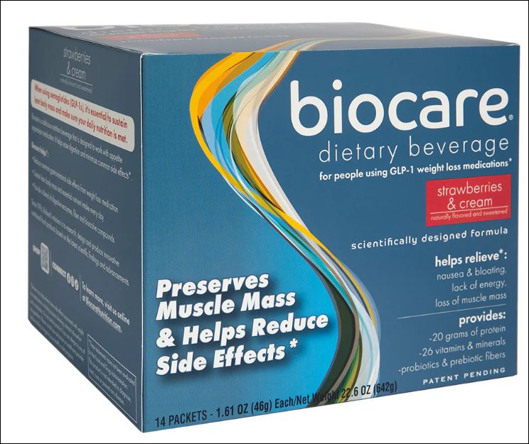 Biocare Strawberries & Cream Dietary Beverage by Robard ...
