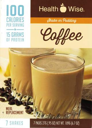 Healthwise 100 Calorie Coffee Shake or Pudding, Meal Replacement ...