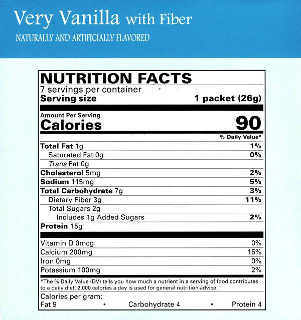 Very Vanilla with Fiber Pudding & Shake by Robard – FamilyBariatric.com